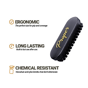 PROPER DETAILING CO. Leather Brush and Alcantara Brush | 2 Pack Leather Brush Car Detailing | Get Professional Results - Perfect for Cleaning Leather Seats, Sofas, and More | Detailing Brushes