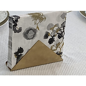 Modern Matte Gold Napkin Holder for Dining Table, Kitchen Countertop, Paper Organizer, Decorative Stainless Steel Cocktails, Organizer & Dispenser Gift