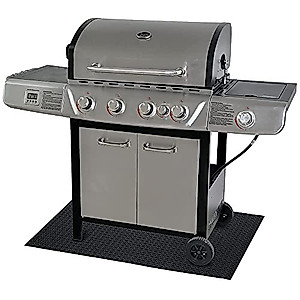 ArmorAll Heavy Duty Grill Mat | Protects Surfaces from Flame, Mildew, Stains and more | Non-Slip Backing | Polyvinyl Diamond Tread | Easy to Clean | 30 x 48 Inches