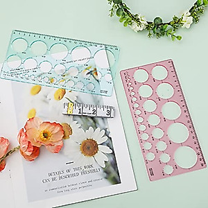 3pcs Nipple Rulers, Nipple Ruler for Flange Sizing Measuring Tool Plastic Nipple Ruler Circle Stencil Circle Templates Ruler Set with Soft Ruler for Woman Nipples, Breast Pump Sizing Tool