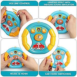 TOY Life Baby Toy Keys with Steering Wheel Toy - Toy Key for Toddler and Infant and Kids Steering Wheel - Play Keys Toys - Baby Musical Light Up Toys for Babies 18 Months (Car Keys & Steering Wheel)