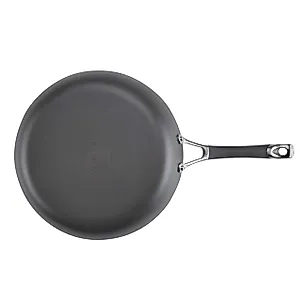 Circulon Radiance Deep Hard Anodized Nonstick Frying Pan /Skillet with Lid - 12 Inch, Gray