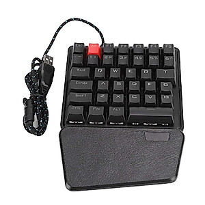 fosa1 One Handed Gaming Keyboard with Hand Rest,One Handed RGB Mechanical Gaming Keyboard, Left Handed Mechanical Keypad Support Mobile Game Connection,36 Keys,USB