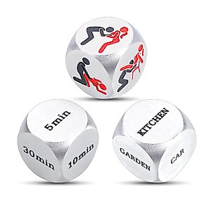 3 Pcs Anniversary Wedding Gifts for Couples Iron 6th Anniversary for Him Her Decider Dice 6 Years Wedding Anniversary for Husband Wife Boyfriend Girlfriend Christmas Valentines Birthday for Women Men