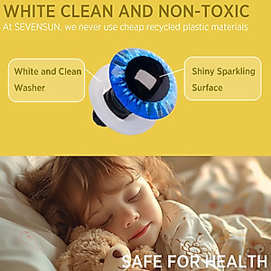 SEVENSUN Safety Eyes for Amigurumi 247 PCS, Crochet Glasses Noses and Buttons, Various Designed Crochet Accessories, Stuffed Crochet Eyes with Washers, Craft Doll Eyes and Nose