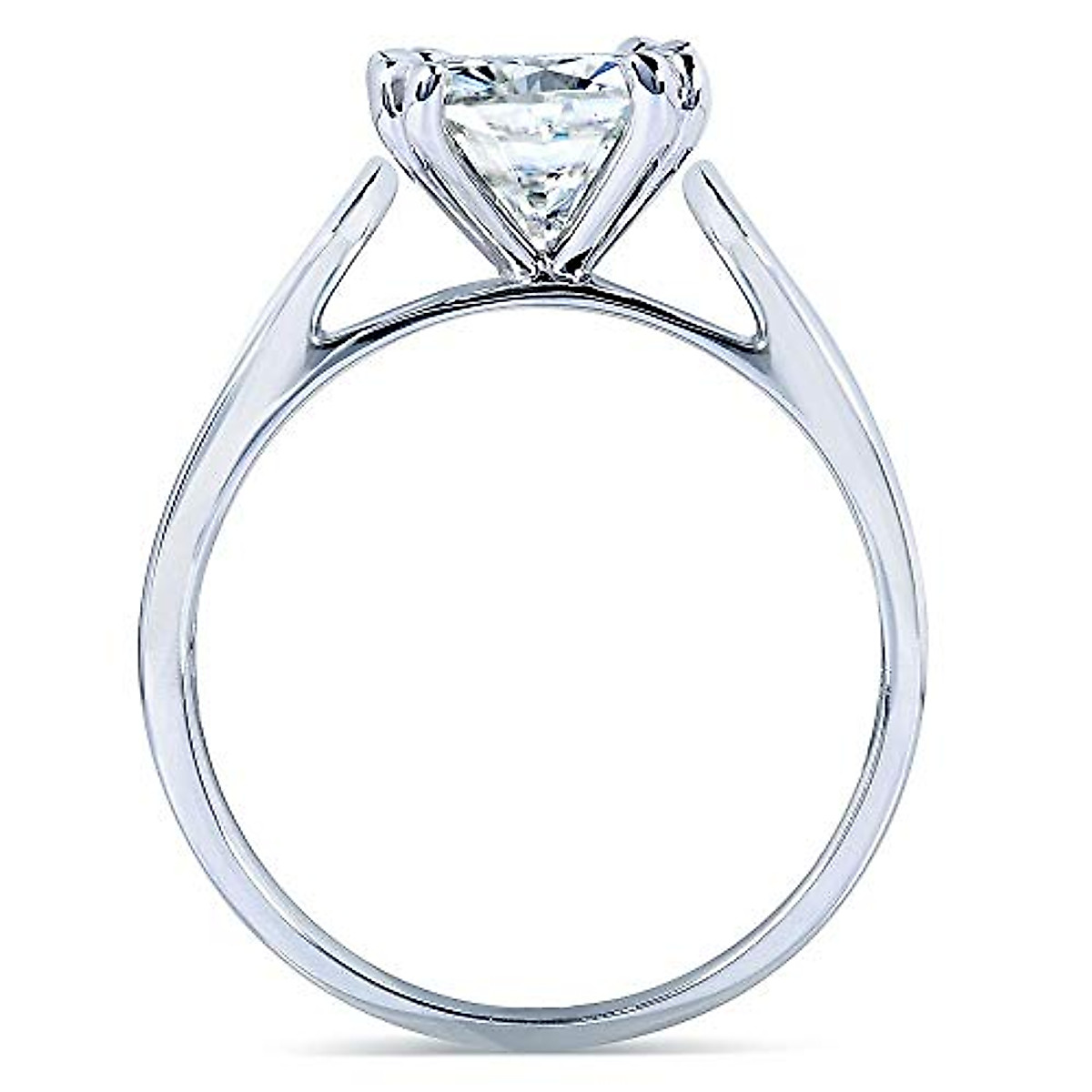 Kobelli Forever One (D-F) Colorless Moissanite Solitaire Ring 2 CTW 14k White Gold, Size 10