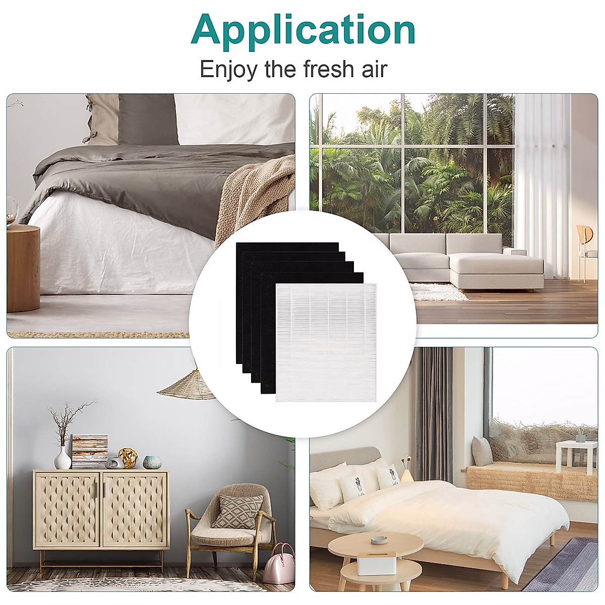 Yweller C545 True HEPA Replacement Filter S Compatible with Winix C545 P150 B151 9300 113050 Air Purifier, Replaces Winix Filter S 1712-0096-00,H13 Grade True HEPA Filters 1+4