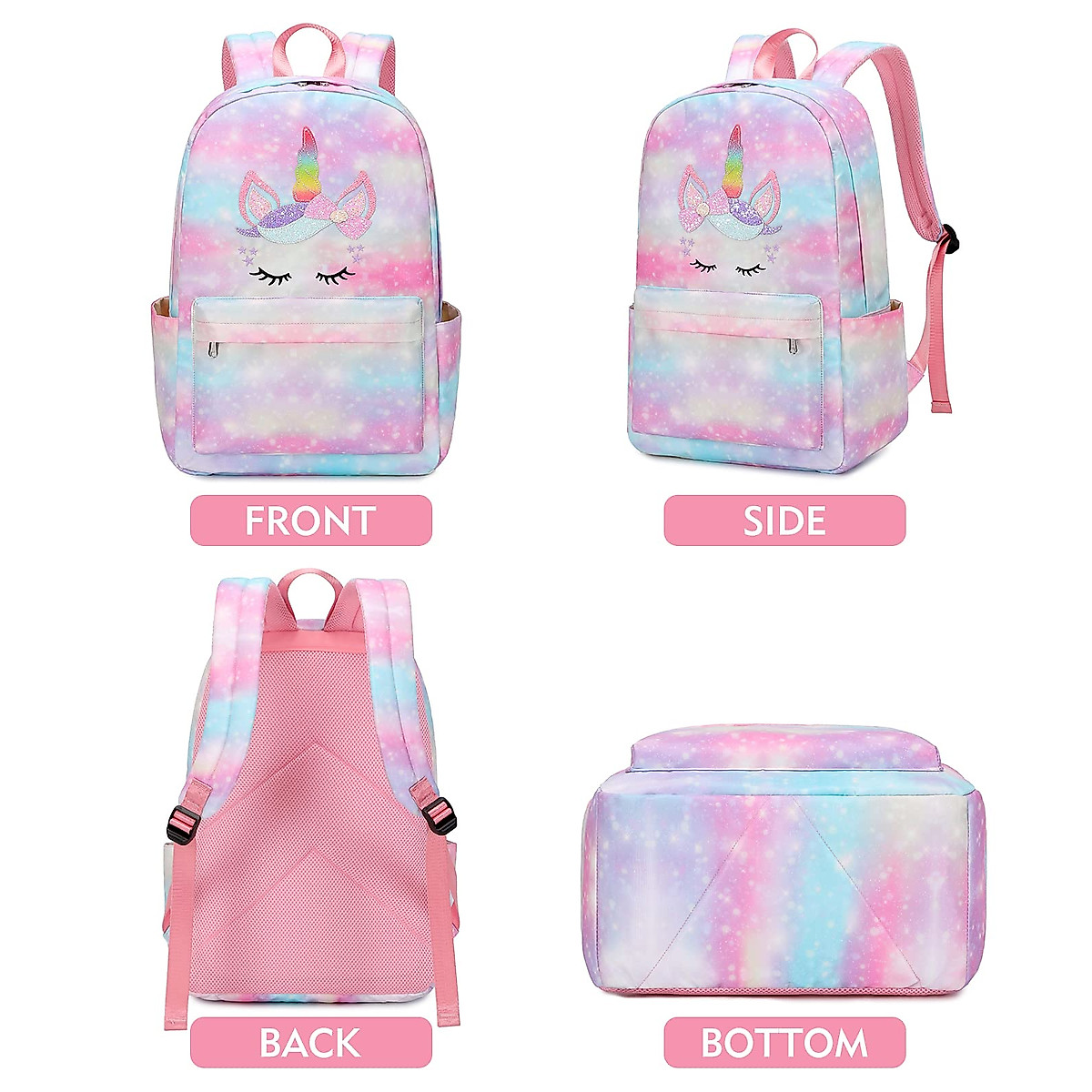 FITMYFAVO Backpack for Girls Elementary Middle School Bookbag Travel Daypacks for Teens Students Durable Laptop Bags