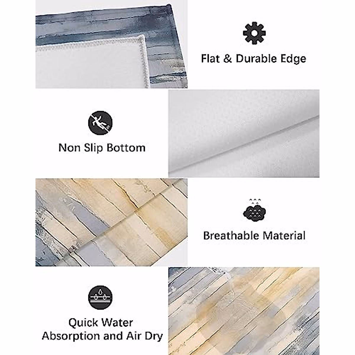 Yellow Painting Outdoor Rugs for 4'x6' Patios Clearance, RV Camping Mat Rug Portable Outside Rug Indoor Outdoor Area Rug Mat for Beach Deck Pool Contemporary Abstract Navy Blue Art