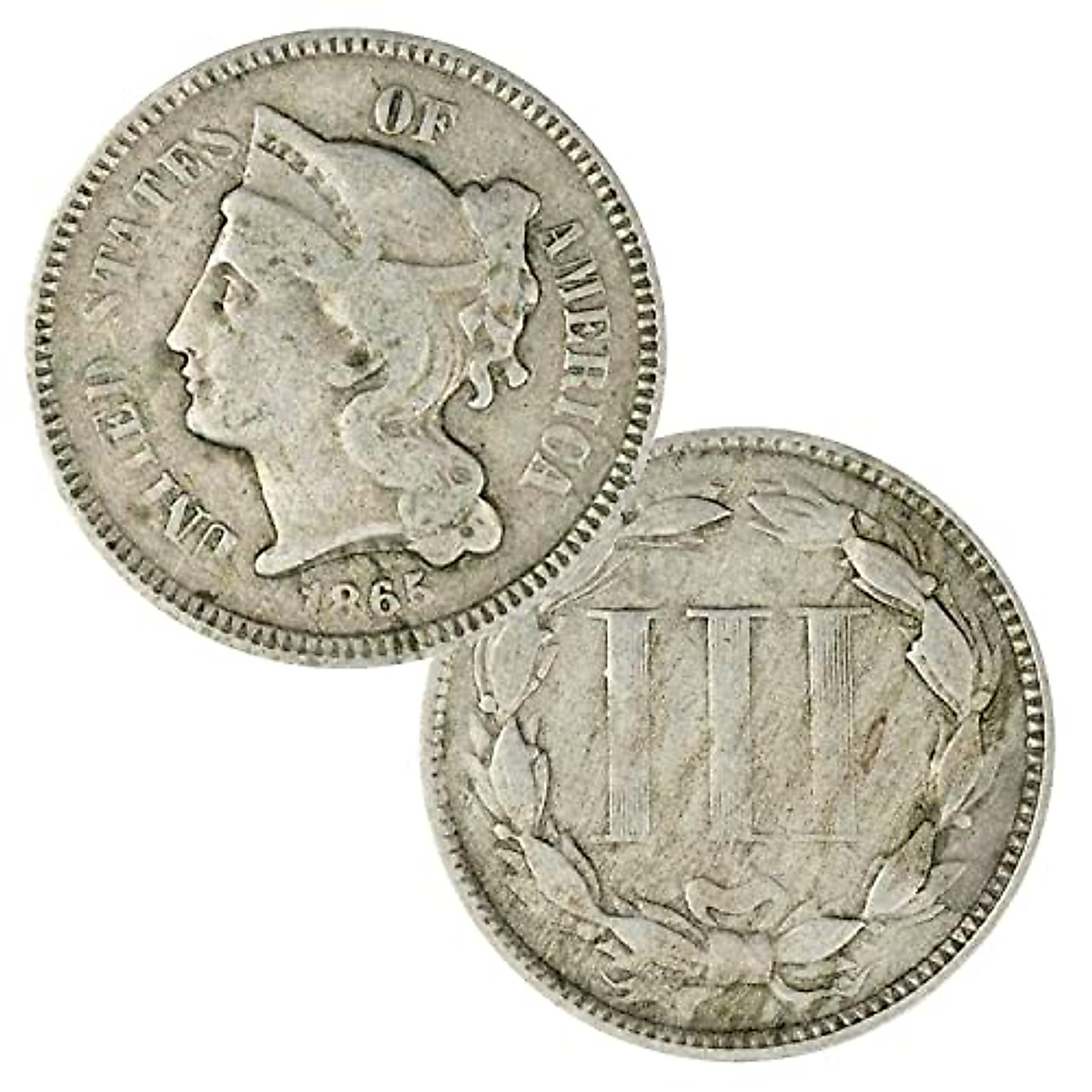 1865-1876 Nickel Three Cent Piece G/VG