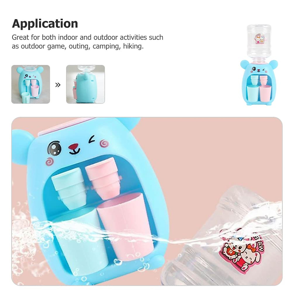 Toyvian Toddler Toys Mini Toys Toys Toy Playset Mini Water Dispenser Pretend Play Water Cooler Toy Playset Kitchen Appliances Childrens Pretend Toy Blue Toy Playset Toys Desk Toys Kids Toys