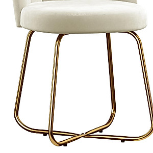 Hillsdale Catalina Vanity Stool for Make-up Rooms and Bathrooms, White