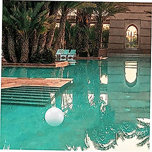 LABRIMP 2pcs Globe Hot Lights Glow - LED Lamp Pond Floating IP Party Inch Tub W Decorations Pool Ball Solar up for Light Night Balls Decoration White Orb Garden Backyard