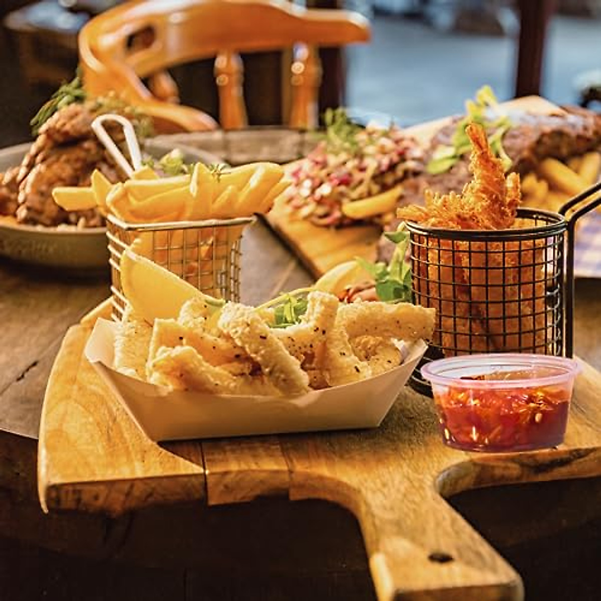 Packer Mate [150 Sets - 2 oz] Portion Cups With Lids, Jello Shot Cups With Lids, Small Plastic Containers With Lids, Plastic Sauce Cups With Lids, Disposable Condiment Cups With Lids, Souffle Cups