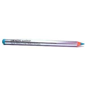 Pure Ziva Bright Azul Teal Turquoise Vibrant Light Sky Blue Wood Eyeliner Pencil, HD Professional Eye Liner Smudge Proof Long Lasting No Animal Testing & Cruelty Free
