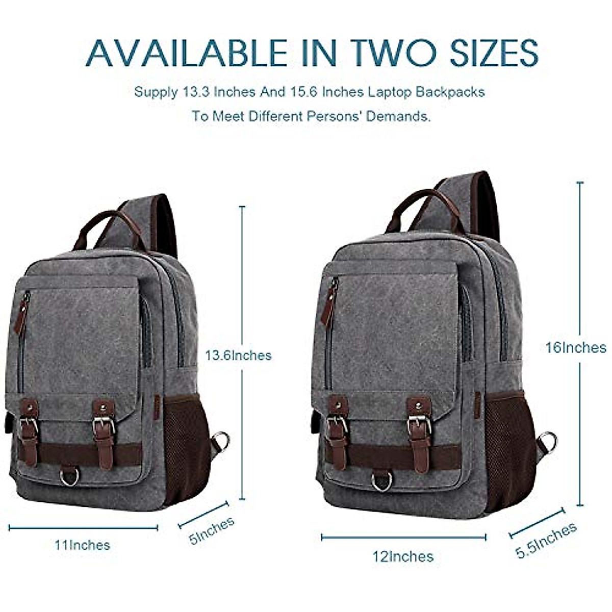 WOWBOX Sling Bag for Men Sling Backpack Laptop Messenger Bag Fit 15.6"