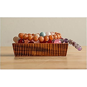 MAKOLO Wooden Soy Sauce Dish Small Dipping Bowls Kitchen Prep Wood Cup for Dip, Condiment, Seasoning, Nuts, Candy, Appetizers, Decoration, Set of 4