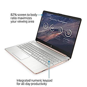 HP 15.6" Ryzen 5 8GB/256GB Laptop-Rose Gold