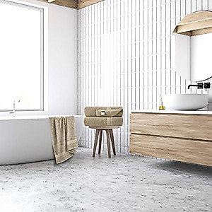 Oakias 2 Pack Luxury Bath Sheets Beige – 35 x 70 Inches – Highly Absorbent & Soft 600 GSM Extra Large Bath Towels