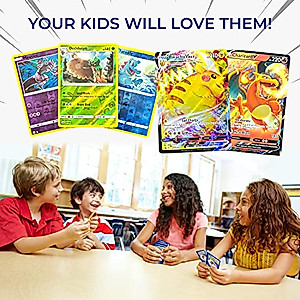 Ultra Rare PKMN Cards Starter Pack - 10 Holo, 2 Ultra Rare, 50 Assorted Cards with Deck Box – No Duplicates - Limited Edition | Surprise Your Friends & Boost Your Collection and Battle Skills- 62 Pack