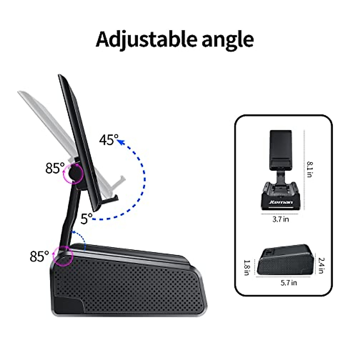 JTEMAN Gifts for Men Women, Phone Stand Wireless Bluetooth Speaker,Desktop Kitchen Gadgets Phone Stand,Portable Phone Stand with Speaker,Birthday for Women Men,Gifts Ideas for Everyone