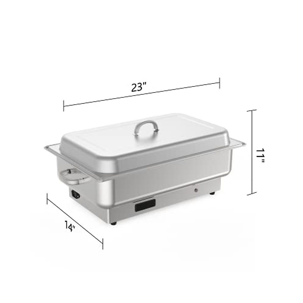 RIEDHOFF 2 x 4.5QT Half-Size Electric Chafing Dish Set with Temperature Control, Stainless Steel Chafer, Food Warmer for Catering and Food Servers