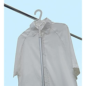 45" Long Reach Pole Retractable Closet Pole with Utility Hooks Garment Pole Hook for Outdoor Clothesline,Closet,Christmas Decor