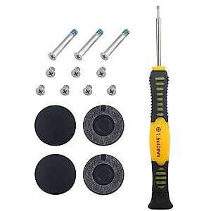 4Pcs Laptop Rubber Case Feet Pads and 10pcs Screws Set PH000 Phillips Screwdriver for MacBook Pro A1278 A1286 A1297 (Not Retina)