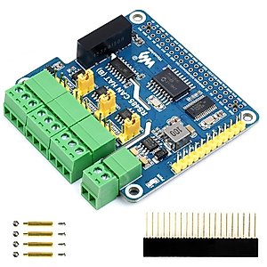 RS485 CAN HAT (B) for Raspberry Pi 4B/3B+/3B/2B/Zero/Zero W/Zero 2W/ Zero 2WH, 2-Ch RS485 and 1-Ch CAN, Industrial Grade Isolation Protection, Bulit-in ADI Magnetical Isolation, TVS Diode, etc
