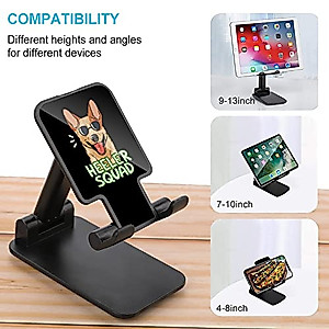Cool Dog Head Print Cell Phone Stand Compatible with iPhone Switch Tablets Foldable Adjustable Cellphone Holder Desktop Dock (4-13")