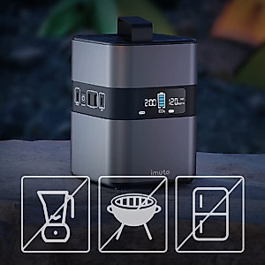 imuto 300W Portable Power Station,230Wh 64000mAh Solar Generator with 110V/300W Pure Sine Wave AC Outlet&USB C PD100W Backup Lithium Battery Power Supply for Outdoor Camping Travel CPAP Emergency