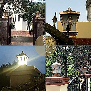 Outdoor garden lights Bonnik Fashion Outdoor Column Headlight Waterproof Pillar Lamp Fence Wall Sconce Exterior Landscape Lighting Fixture Lawn Pillar Lamp For Home Balcony Yard Villa Garden Pool Edge