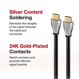 Rocketfish 4K UltraHD/HDR in-Wall Rated HDMI Cable - HDMI Cable Supports 4k Ultra HD & Dolby Atmos - Premium Cable for HDR & Quality Audio - Premium & Durable Black HDMI Cable - 1.5'