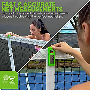 NetMeasurer: Net Height Laser Measuring Tool - Laser Measure for Pickleball and Tennis Nets, Accessories, Equipment for Training and Practice, Class 2 Laser Precision Digital Measurement Tool