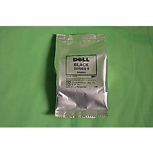 GENUINE Original DELL Black Ink Cartridge M4640 Series 5 High Capacity , Compatible with Dell All-In-One Inkjet Printer 922 924 942 944 962 964 Printers , SEALED