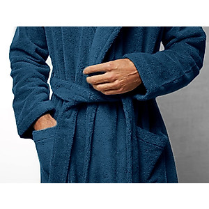 DAN RIVER Premium Cotton Terry Robes for Women and Men, Ultra Soft bathrobe with Adjustable Waist Belt and Pockets Pack of 1
