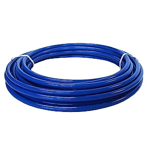 John Guest 1/4 Inch x 25 Feet LLDPE Tubing, Flexible Water Tubing for Plumbing, Blue, PE-08-BI-025F-B