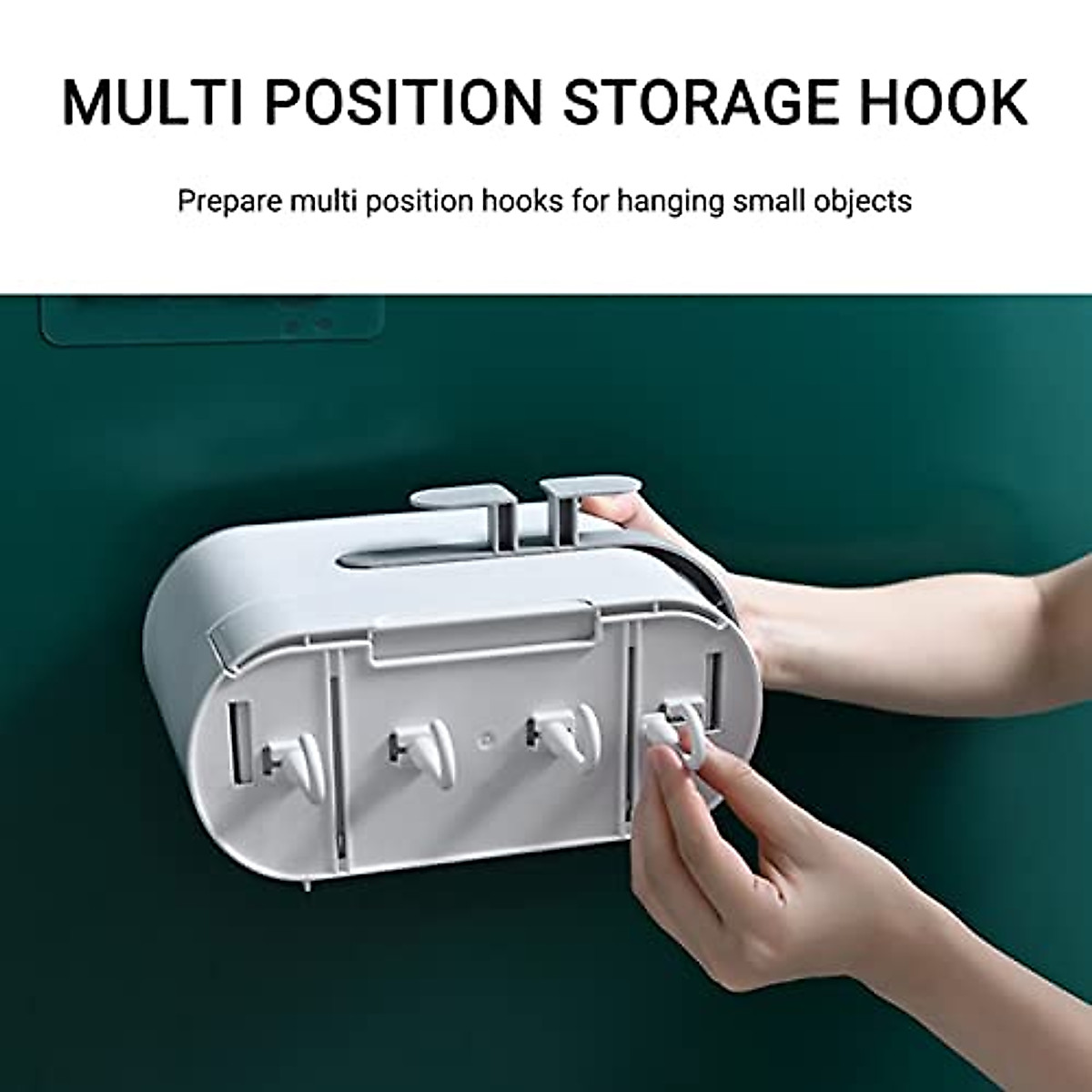 NBHC Bathroom Storage Organizer, Hair Dryer Holder Wall Mount and Towel Toothbrush Toothpaste Perfume Comb Blow Dryer Holder Organizer Storage, Detachable Durable Hanging Shelf Rack Stand (Gray)