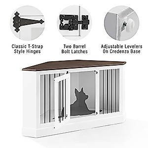 Crosley Winslow Corner Credenza Dog Crate