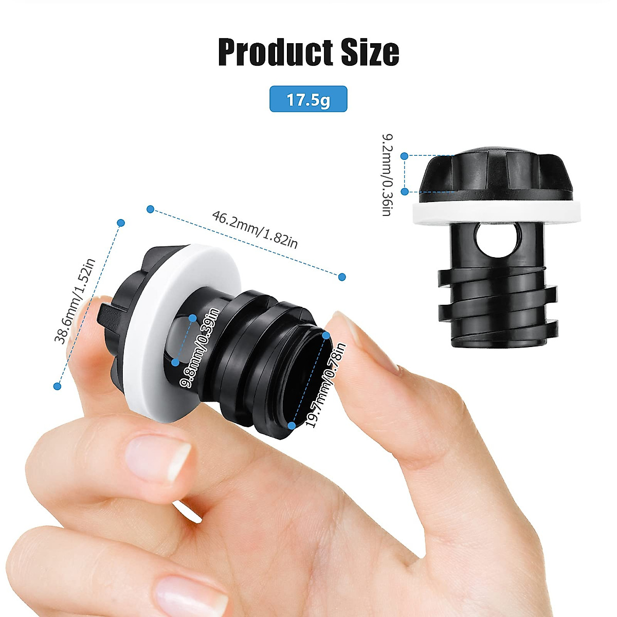 2-Pack Cooler Plug for Yeti Cooler Drain Plugs Replacement Compatible with YETI RTIC ORCA Roadie and Tundra Coolers and Tank Ice Bucket Accessories, Small