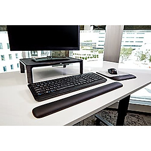3M Gel Wrist Rest for Keyboards, Soothing 3M Gel Technology and Satin Smooth Cover for All Day Comfort and Support, Durable and Easy to Clean, 19", Black (WR85B)