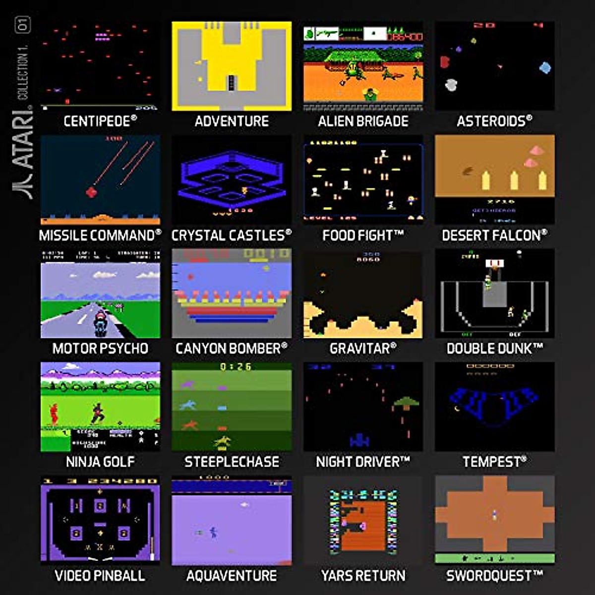 Evercade Premium Pack Includes 3 Cartridges Collections: Atari Volume 1, Interplay Volume 1 and Dataeast Volume 1 - Electronic Games
