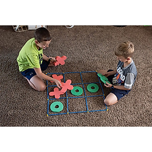 RAINBOW TOYFROG Jumbo Tic Tac Toe Game Set, Large Indoor Outdoor Games, Backyard Games for Kids and Adults, Outdoor Play Yard Games with Carry Bag for Family and Party