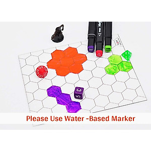 CZYY 1" Square Grid Game Mat and 1" Hex Grid Game Mat