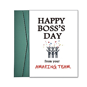 Dapofajo Boss's Day Card, Boss Day Gift for Leader Manager, Happy Boss Day from Your Amazing Team