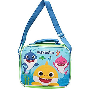 Baby Shark 3 Bag with Strap Lunch Box, small, Blue