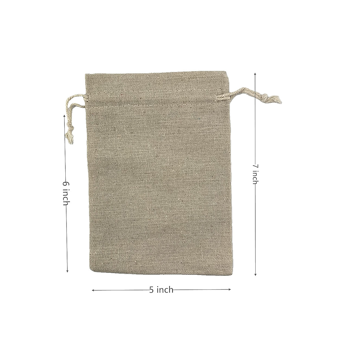 Palmhomee Pack of 24 Cotton Bag with Drawstring Reusable Muslin Bag Natural Cotton Pouches Canvas Bag Fabric Sachet Bag Linen Bag for Wedding and Party Home Storage (5x7 Inch)