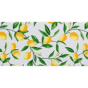 DII Lemon Bliss Outdoor Tabletop, Collection Stain Resistant & Waterproof, Table Runner, Table Runner, 14x72