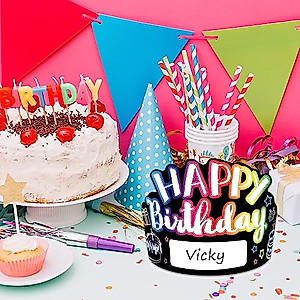 ceiba tree Birthday Crowns for Kids Classroom 36Pcs School Family Colorful Happy Birthday Hats VBS Party Supplies