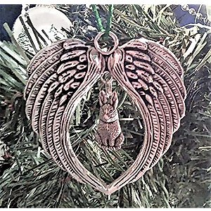 Bunny Loss Memorial Angel Wings Ornament Keepsake Sympathy Gift for Pet Owner